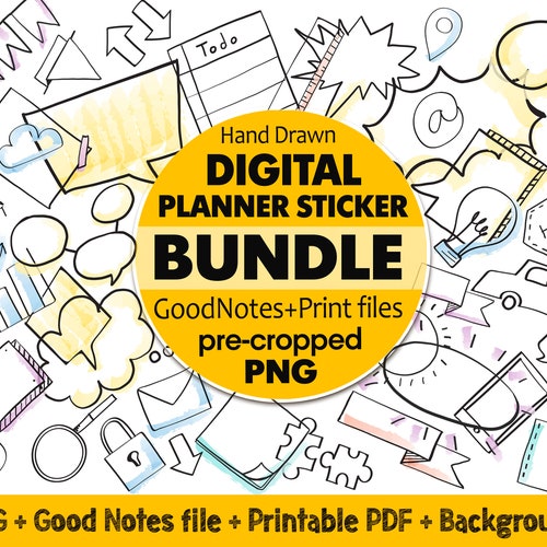 Goodnotes Planner Flower Stickers Digital Bullet Journal - Etsy