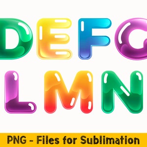 Colorful Alphabet Png Bundle, Doodle Letters Png Files, Colorful Font ...