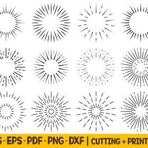 Sunshine Svg Files for Cricut, Boho Sun Svg Bundle, Rays of Sun Clipart ...