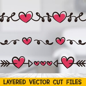 Heart Border SVG Bundle: Valentine's Day Clipart (digital Download) - Etsy