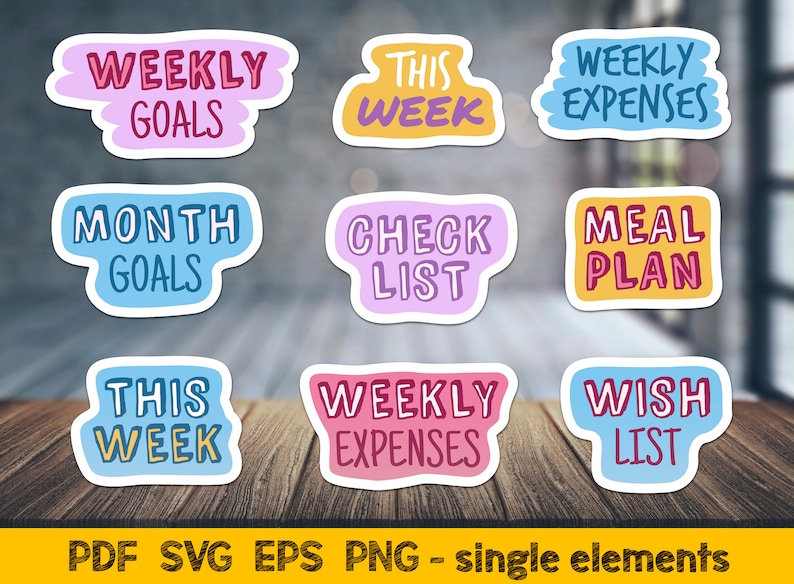 Planner Stickers Digital Digital Planner Stickers Kit Ipad - Etsy