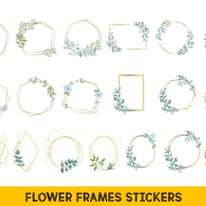 Floral Goodnotes Planner Stickers Digital Download, Digital Watercolor ...