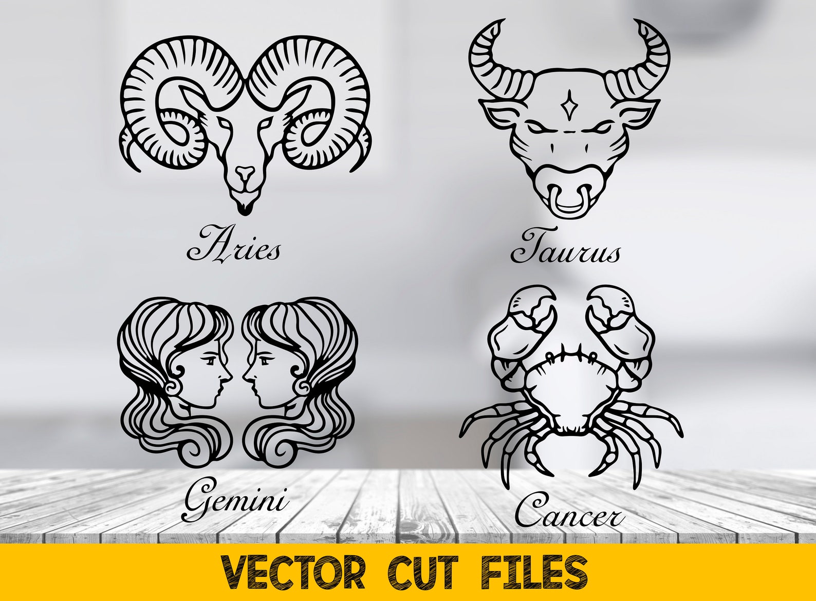 Astrology Svg Files for Cricut Zodiac Sign Svg Icons With - Etsy