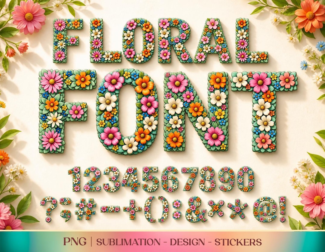 Floral Letters Clipart Png, Spring Flower Letters Clipart, Png ...