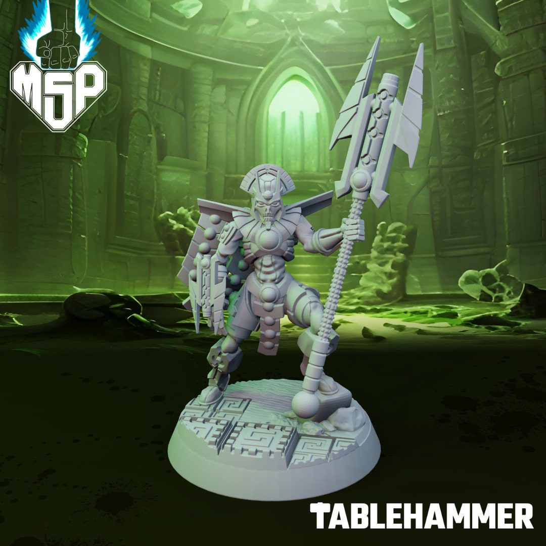 Leader With Blast Staff - Necroyd Tomb Lords - Grim Space Opera - 3D ...