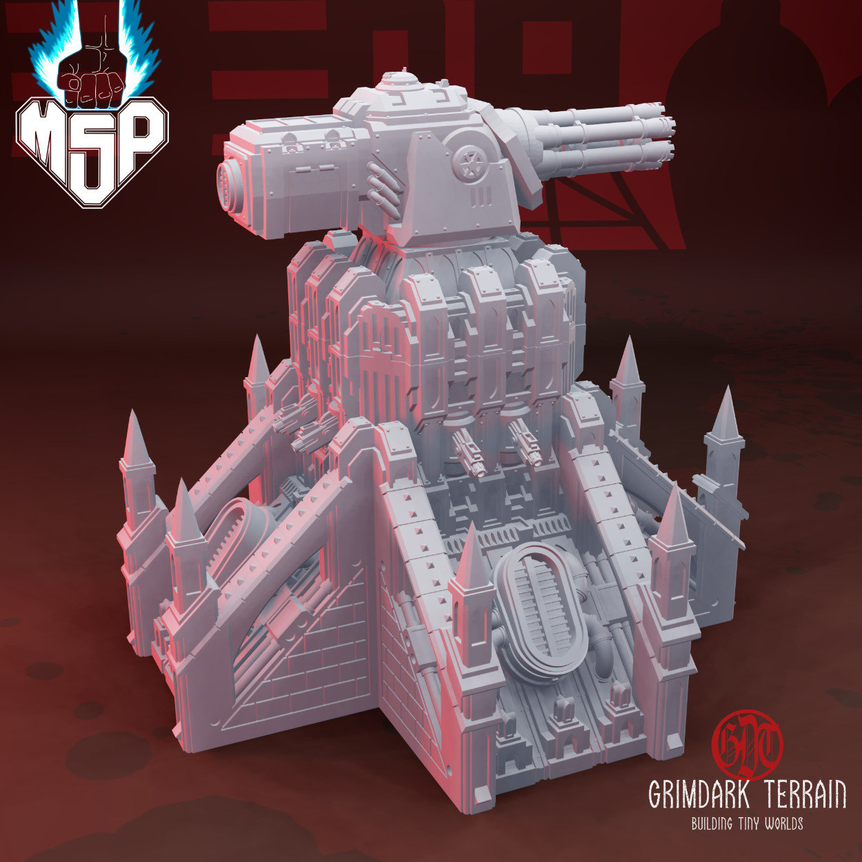 Imperial Walls Apocalypse Tower 1x2 V2 9 Turret Options Grimdark ...