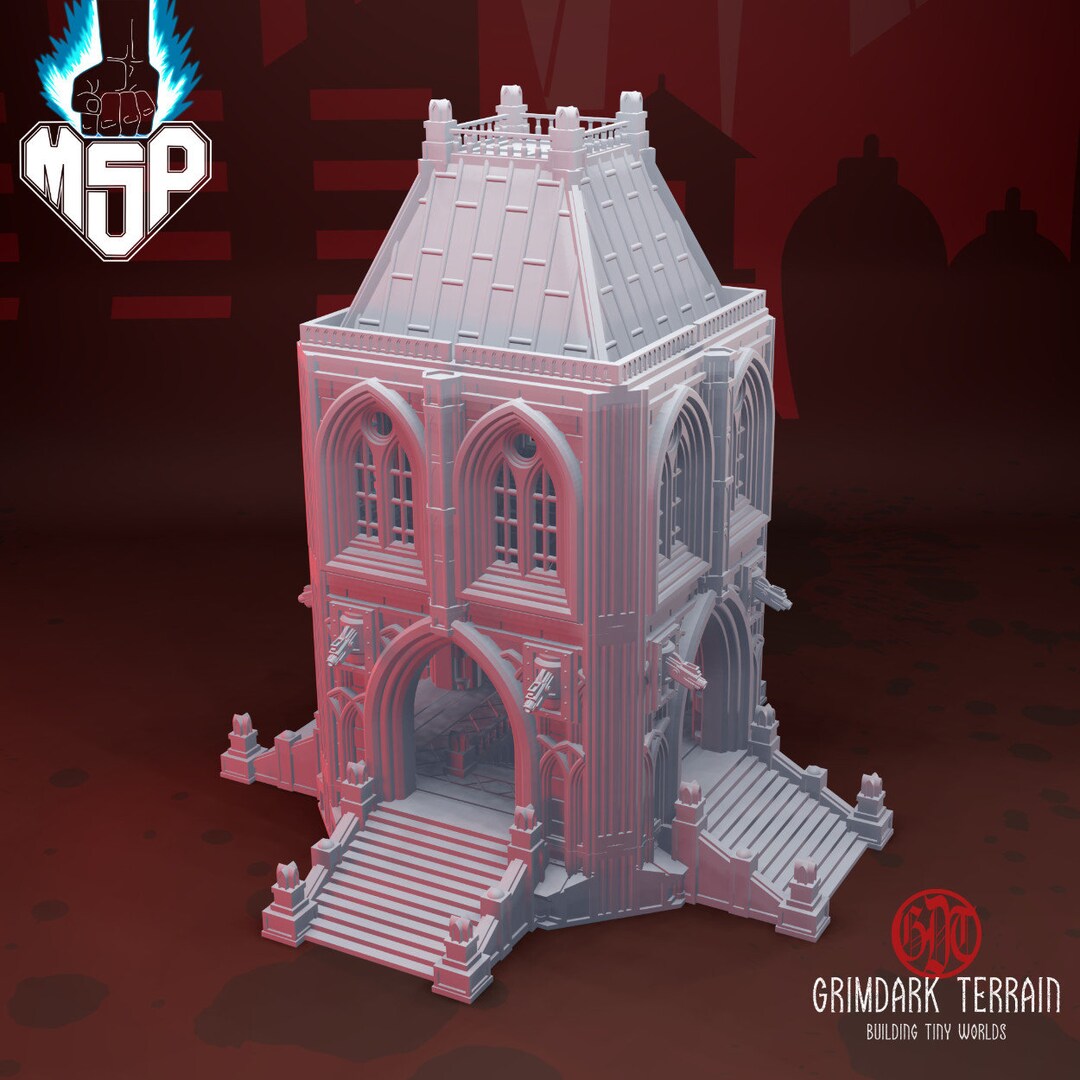 Imperial Crypt Entry Grimdark Terrain 3D Printed Miniature Sci-fi ...
