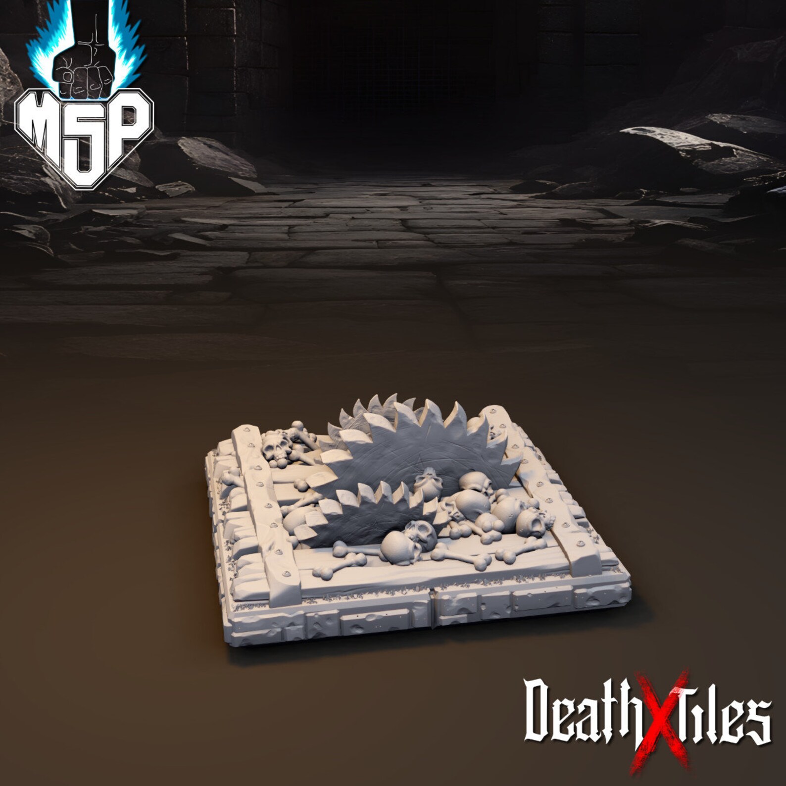 Dungeon Tile Floor Sawblade Trap - Deathxtiles - 3D Printed Tabletop ...