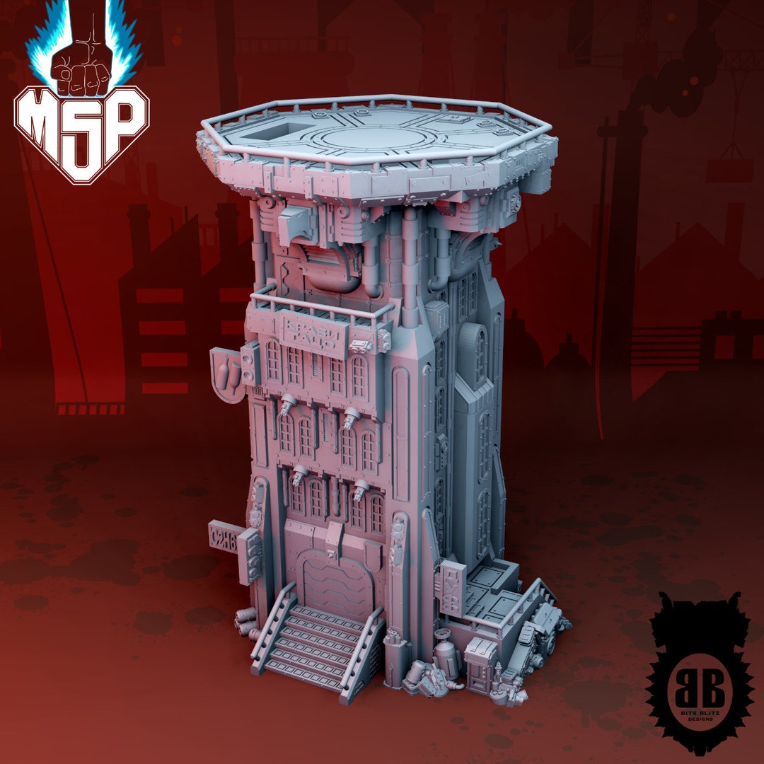 Alpha Hab Tower Shanty - Bits Blitz Designs - 6/8 Mm - 3D Printed ...
