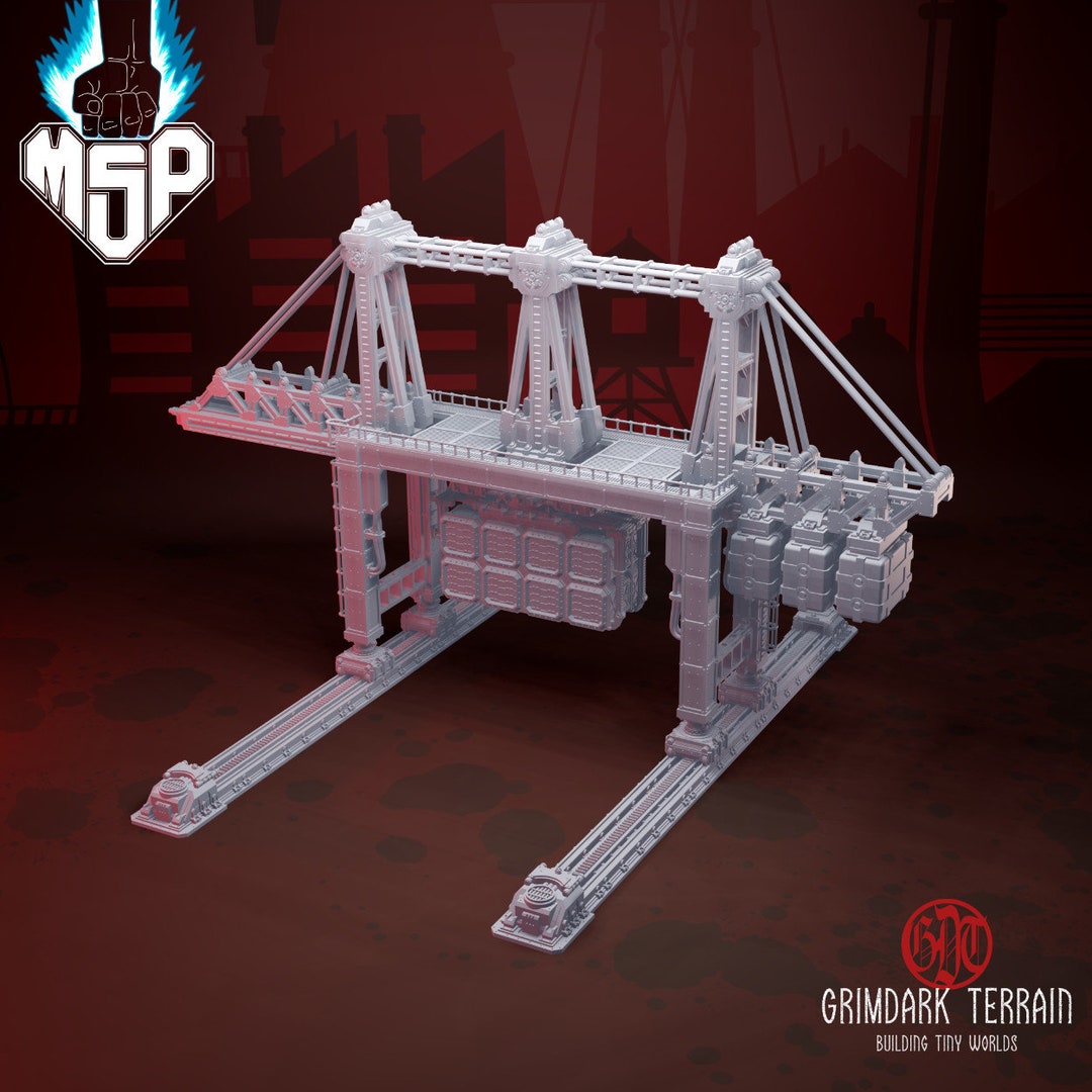 Pyraeus ATLAS Loading Crane - Grimdark Terrain - 3D Printed Miniature ...