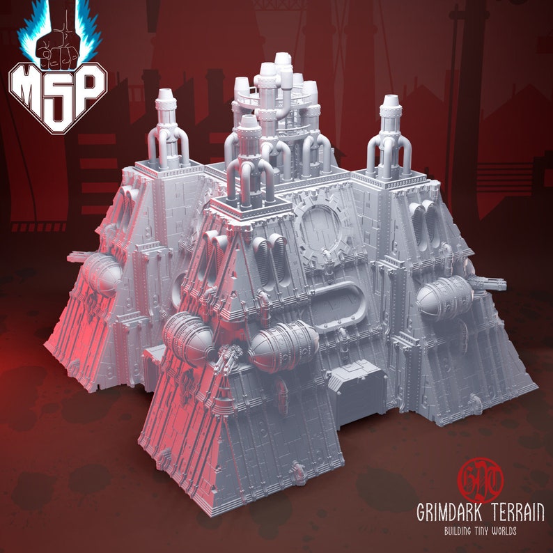 Mechanicum Grand Forge Fane Grimdark Terrain 3D Printed - Etsy