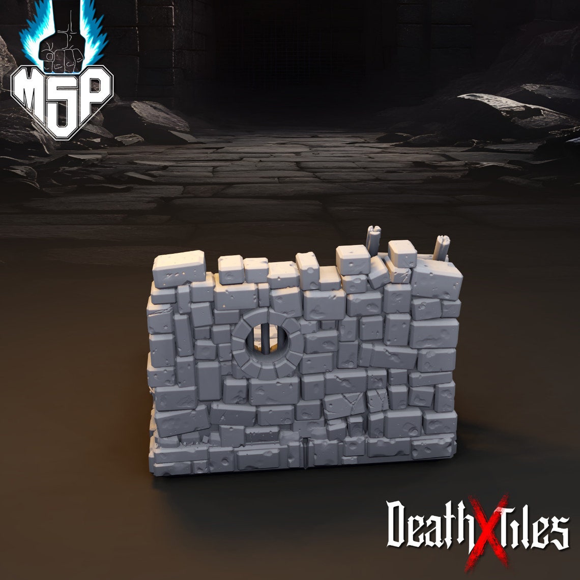 Dungeon Tile Wall With Ladder - Deathxtiles - 3D Printed Tabletop ...