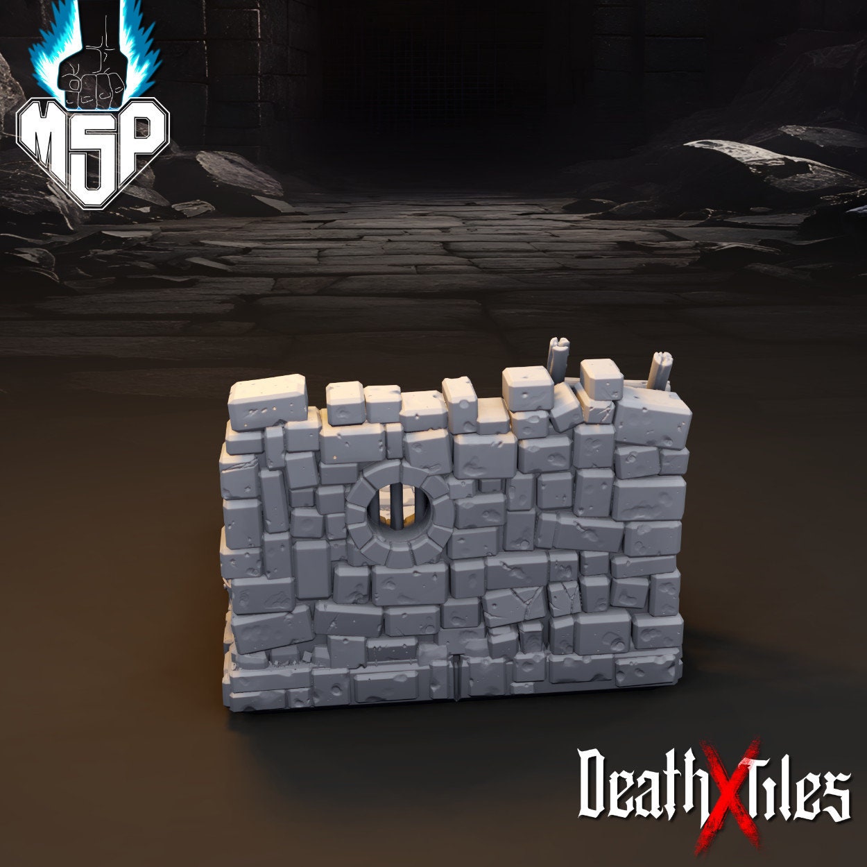 Dungeon Tile Wall With Ladder - Deathxtiles - 3D Printed Tabletop ...