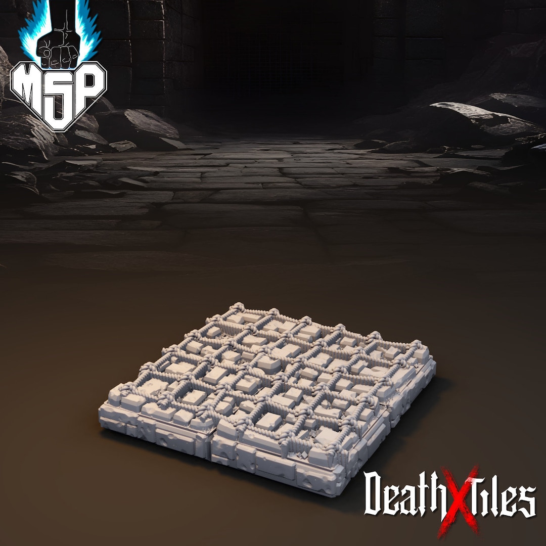 Dungeon Tile Floor Net Trap - Deathxtiles - 3D Printed Tabletop Terrain ...