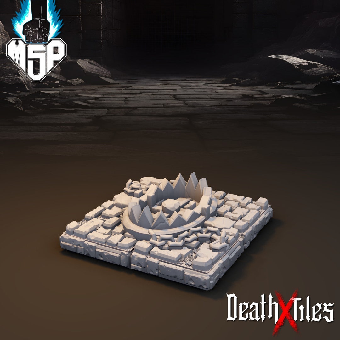 Dungeon Tile Floor Bear Trap - Deathxtiles - 3D Printed Tabletop ...