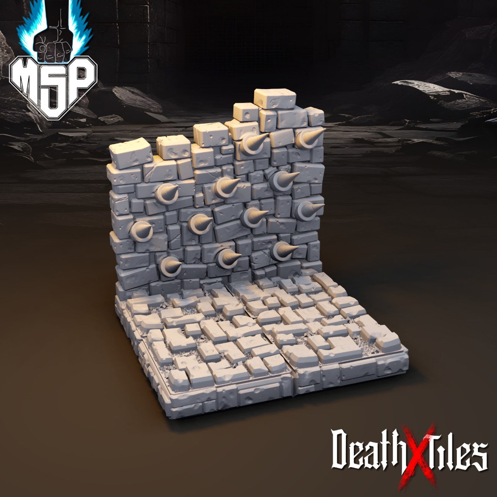 Dungeon Tile Wall Spike Trap - Deathxtiles - 3D Printed Tabletop ...