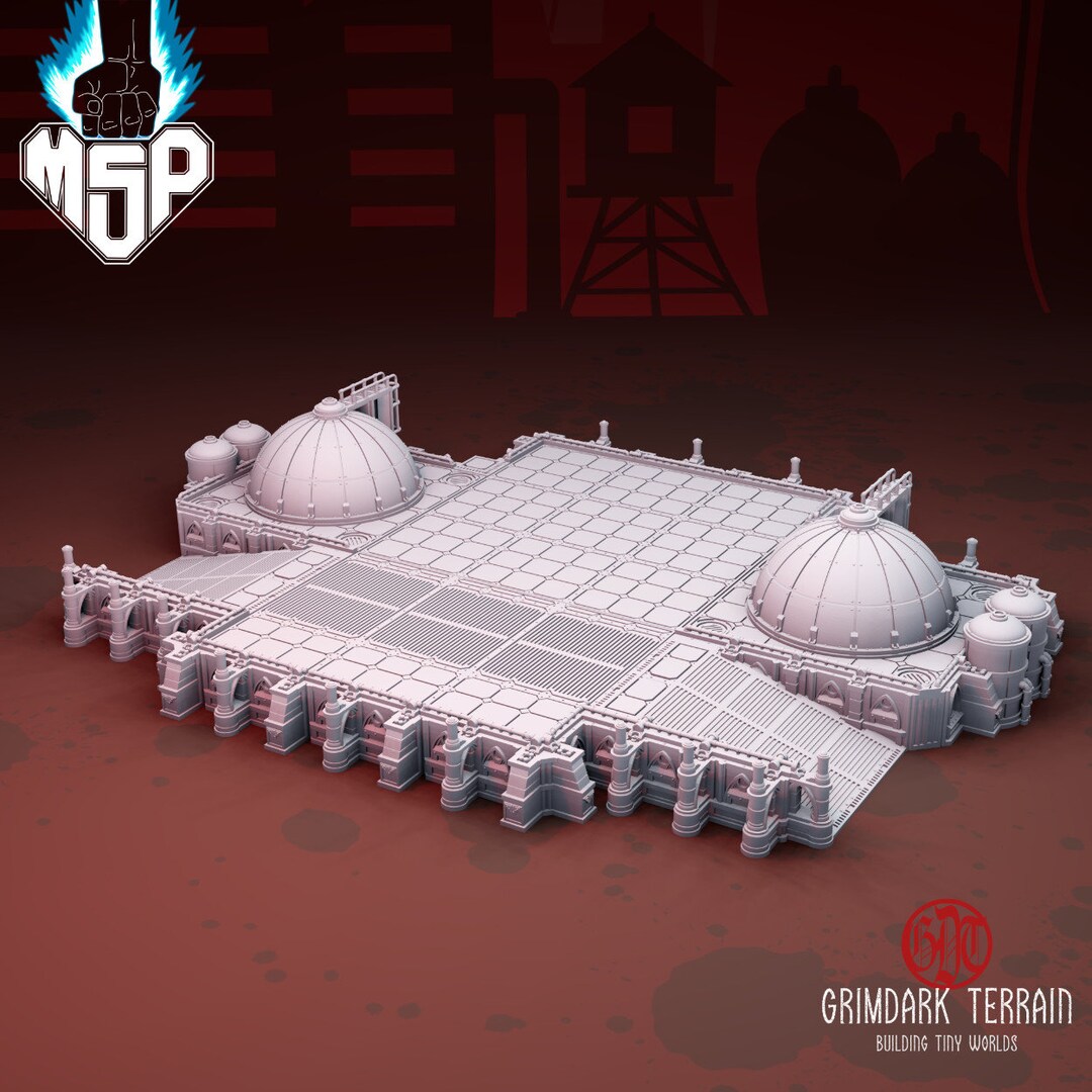 Technicum Promethium Station Plinth - Grimdark Terrain - 3D Printed ...