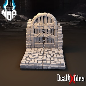 Dungeon Tile Wooden Door - Deathxtiles - 3D Printed Tabletop Terrain ...