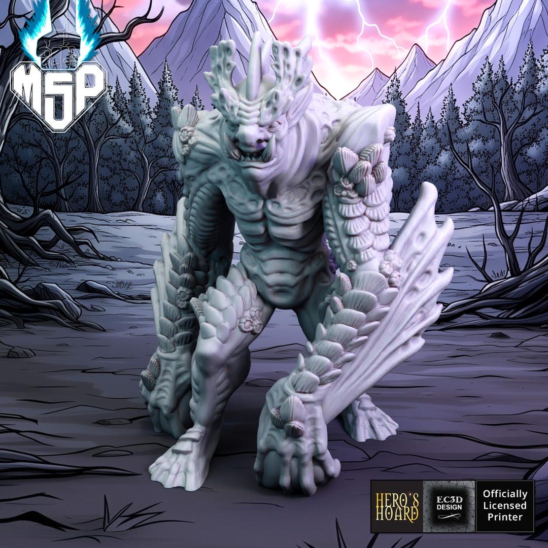 Sea Troll - Beasts and Baddies - EC3D - 3D Printed Tabletop Miniature ...