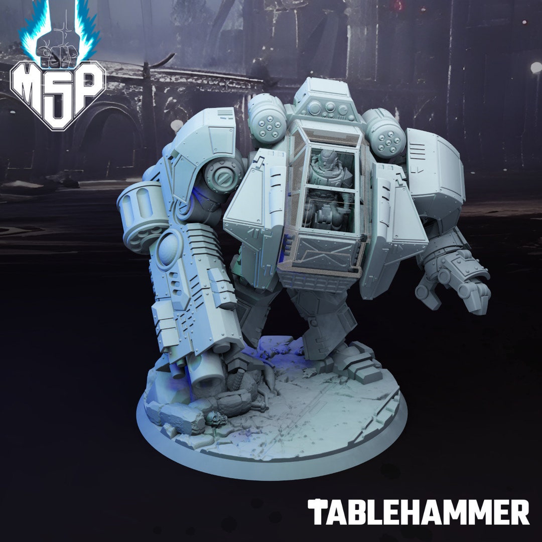 Heavy Mech Walker - Human Space Corps - Grim Space Opera - 3D Printed ...