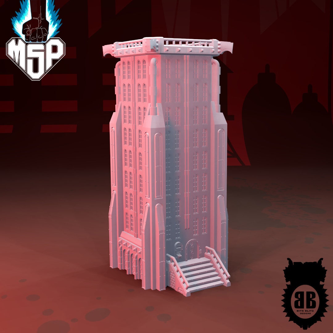 Alpha Hab Tower 1 Bits Blitz Designs 6/8 Mm 3D Printed Miniature Scifi ...