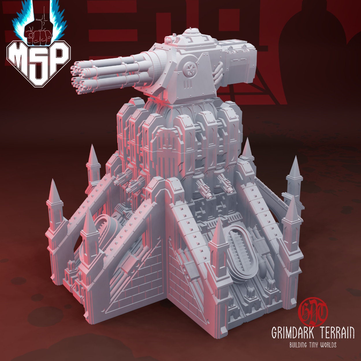 Imperial Walls Apocalypse Tower 1x2 V2 9 Turret Options Grimdark ...