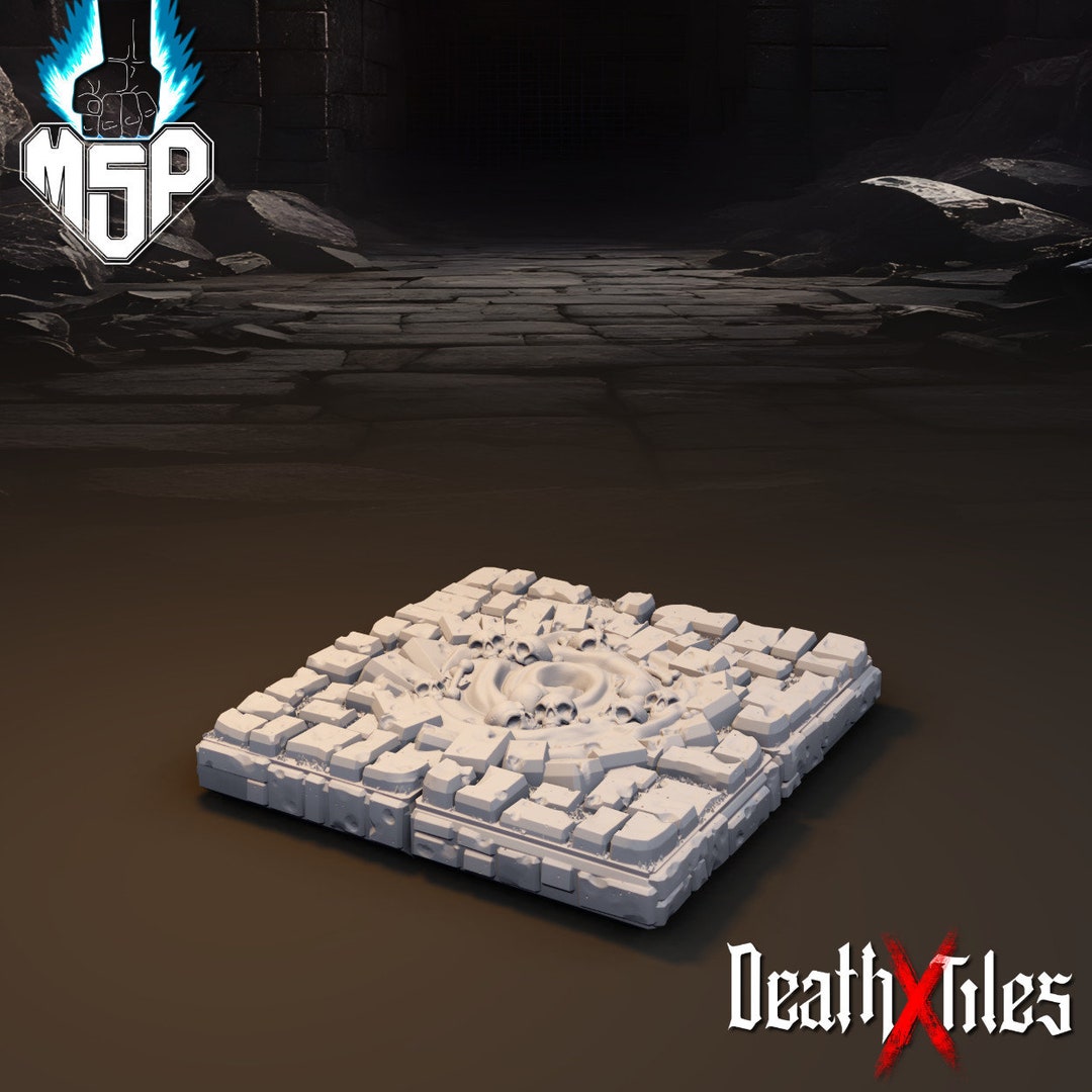 Dungeon Tile Floor Acid Pool Trap - Deathxtiles - 3D Printed Tabletop ...