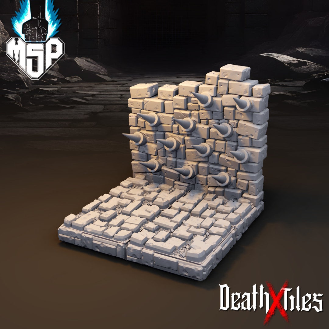 Dungeon Tile Wall Spike Trap - Deathxtiles - 3D Printed Tabletop ...