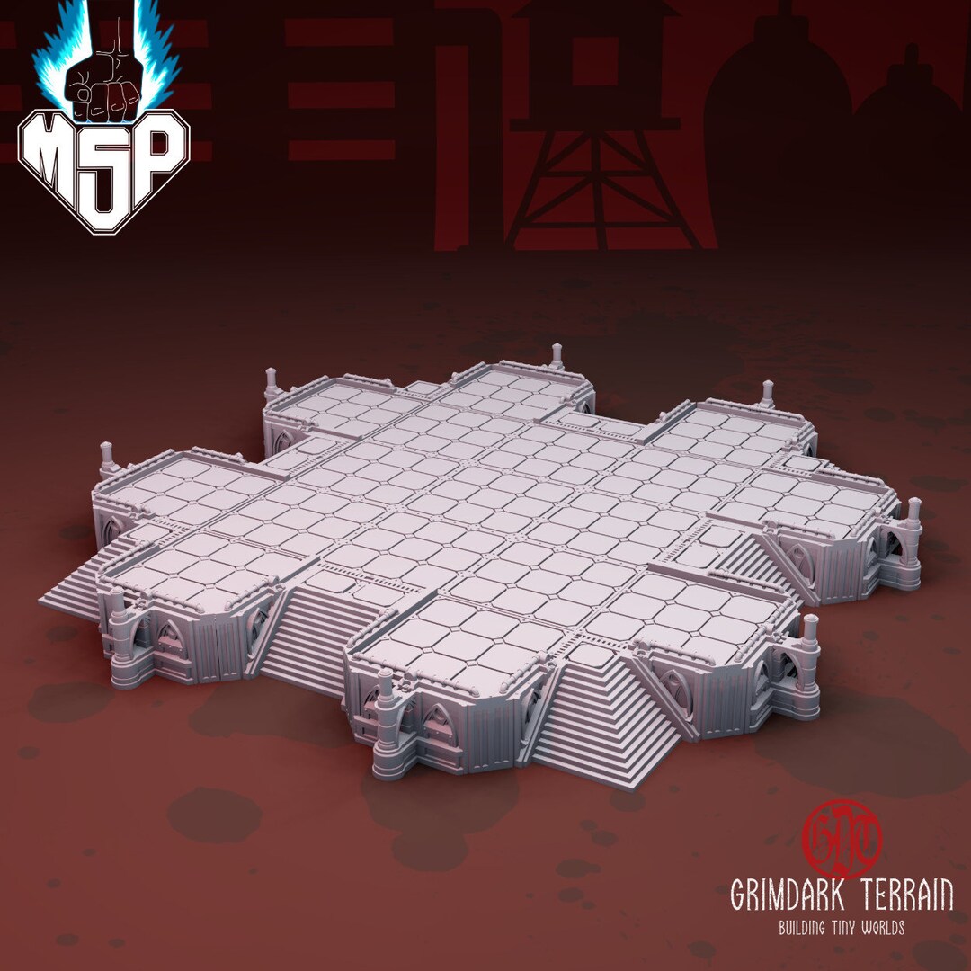 Civitas Plinth Alpha - Grimdark Terrain - 3D Printed Miniature - Sci-fi ...