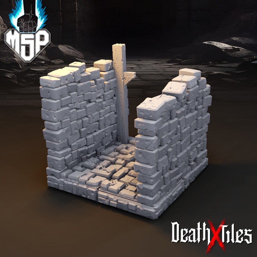 Dungeon Tile Hallway B - Deathxtiles - 3D Printed Tabletop Terrain ...