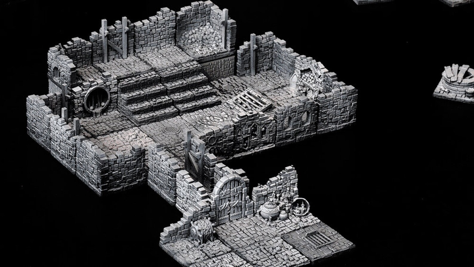 Dungeon Tile Corner With Ladder - Deathxtiles - 3D Printed Tabletop ...