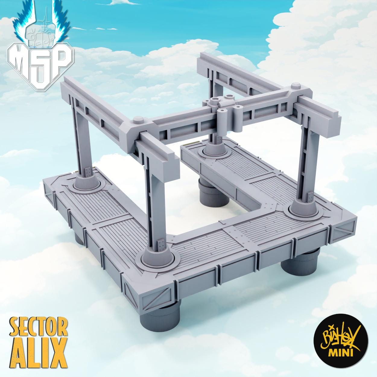 Dock Platform Crane - Sector AL-IX - Bishok Mini - 12mm Scale - 3D ...