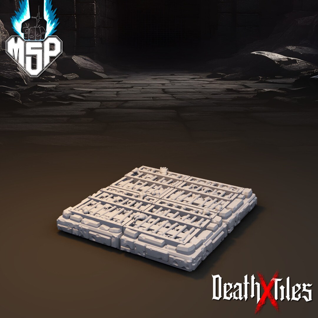 Dungeon Tile Floor Underground Cell - Deathxtiles - 3D Printed Tabletop ...