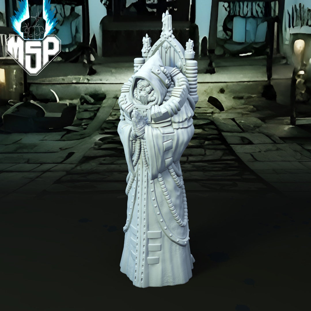 Techno Mage Statue With/without Plinth (28/32 Mm) - Statues of Iron ...