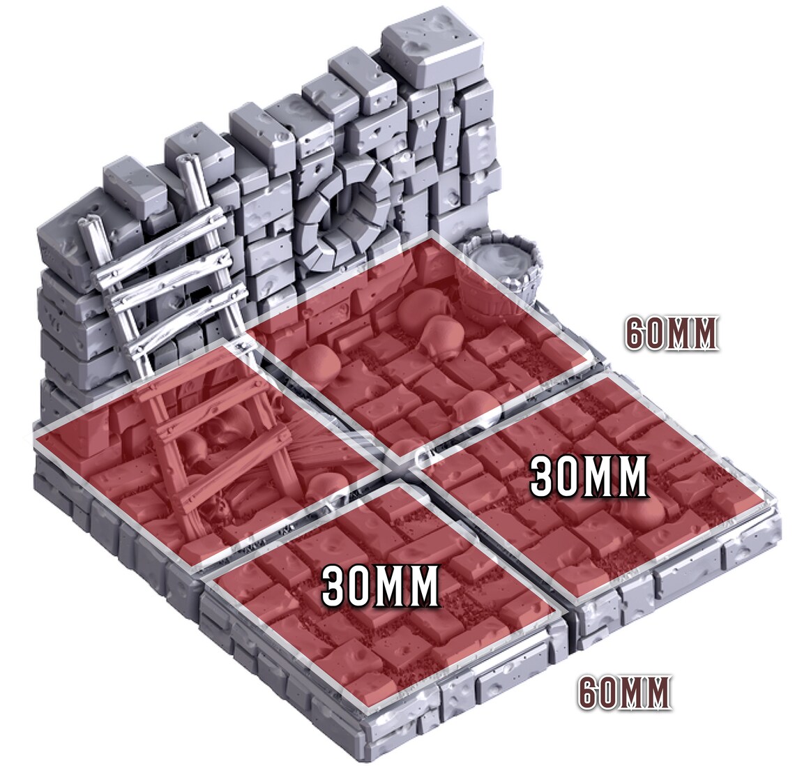 Dungeon Tile Corner With Ladder - Deathxtiles - 3D Printed Tabletop ...