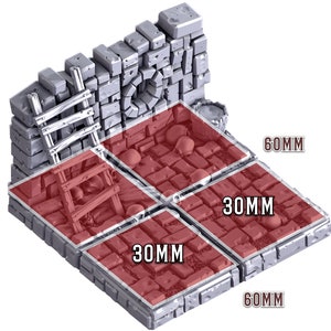 Dungeon Tile Wall With Crypt - Deathxtiles - 3D Printed Tabletop ...