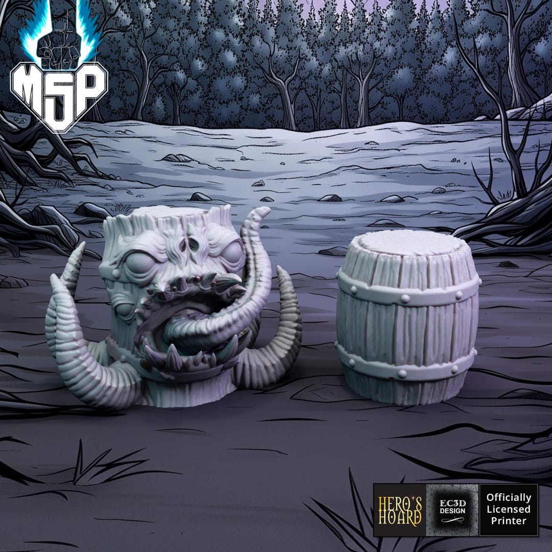 Mimic Barrel - Beasts and Baddies - EC3D - 3D Printed Tabletop ...