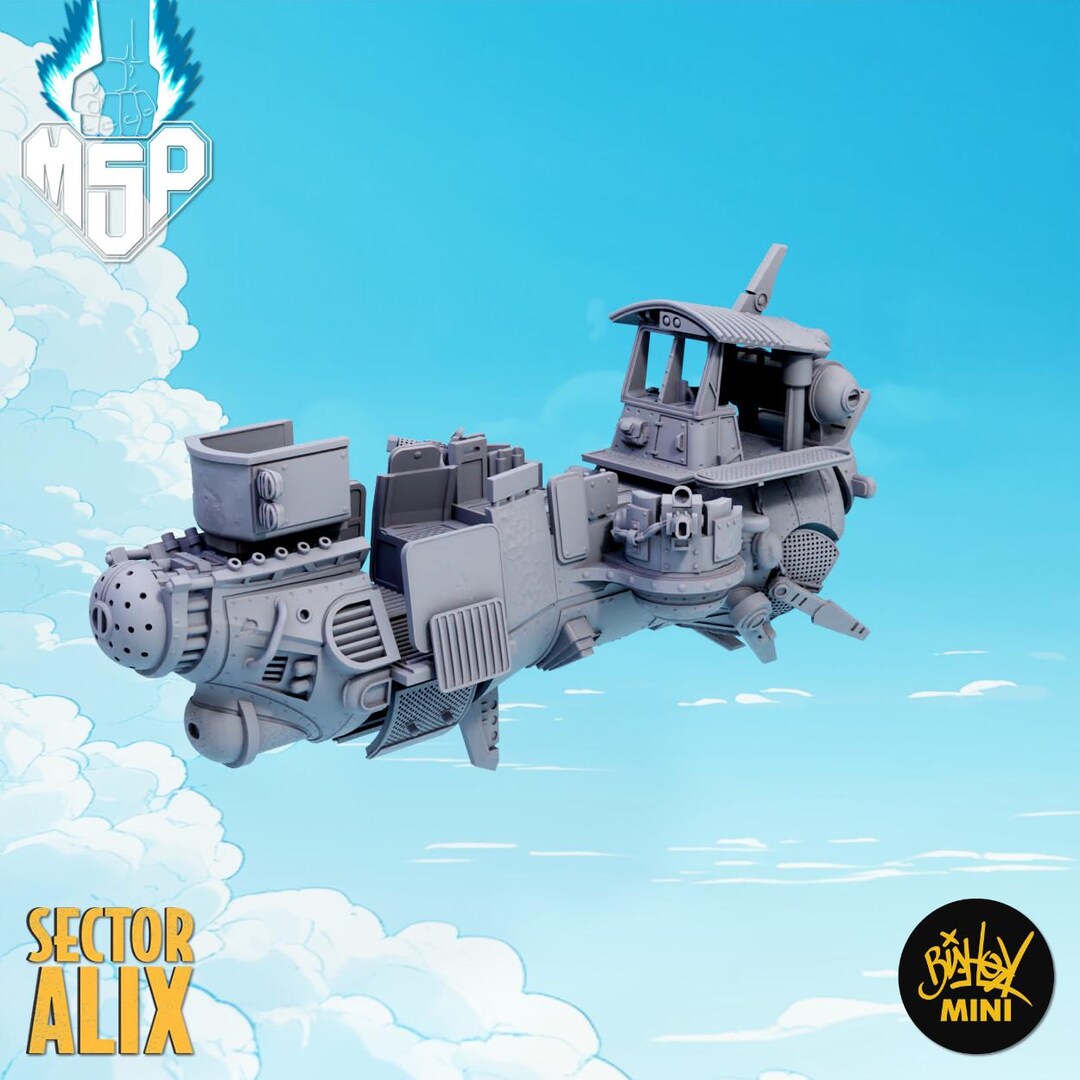 Pirate Thug Boat - Sector AL-IX - Bishok Mini - 12mm Scale - 3D Printed ...
