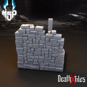 Dungeon Tile Corner With Beam - Deathxtiles - 3D Printed Tabletop ...