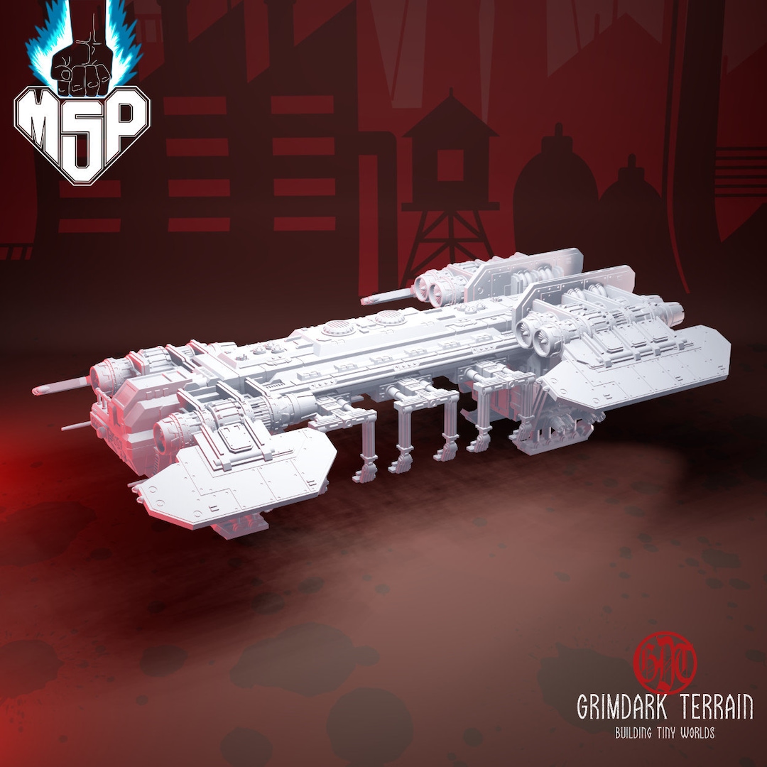 Samson Freighter Empty - Grimdark Terrain - 3D Printed Miniature - Sci-fi - Industrial - 6/8 Mm ...
