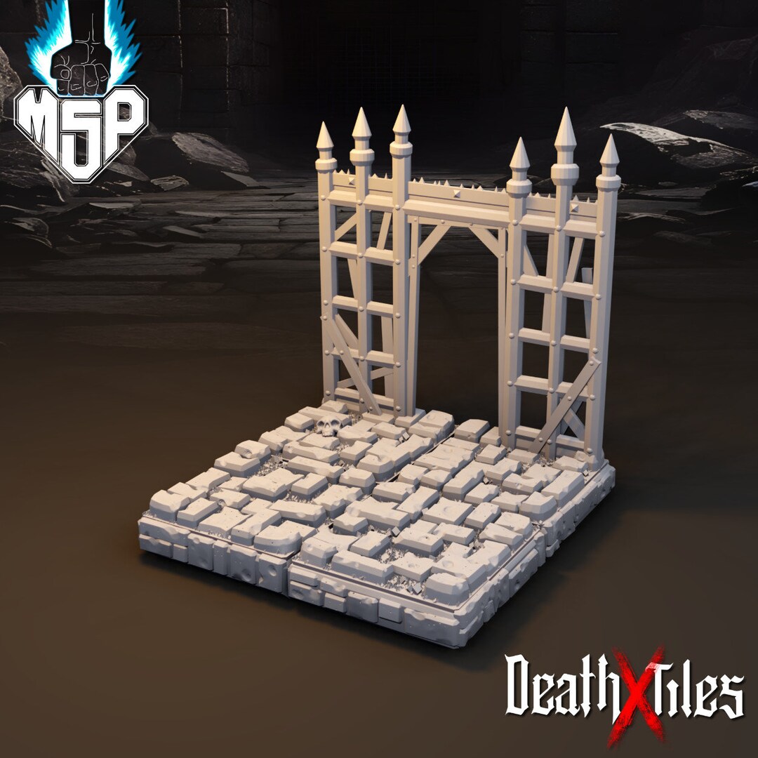 Dungeon Tile Metal Cage Door - Deathxtiles - 3D Printed Tabletop ...