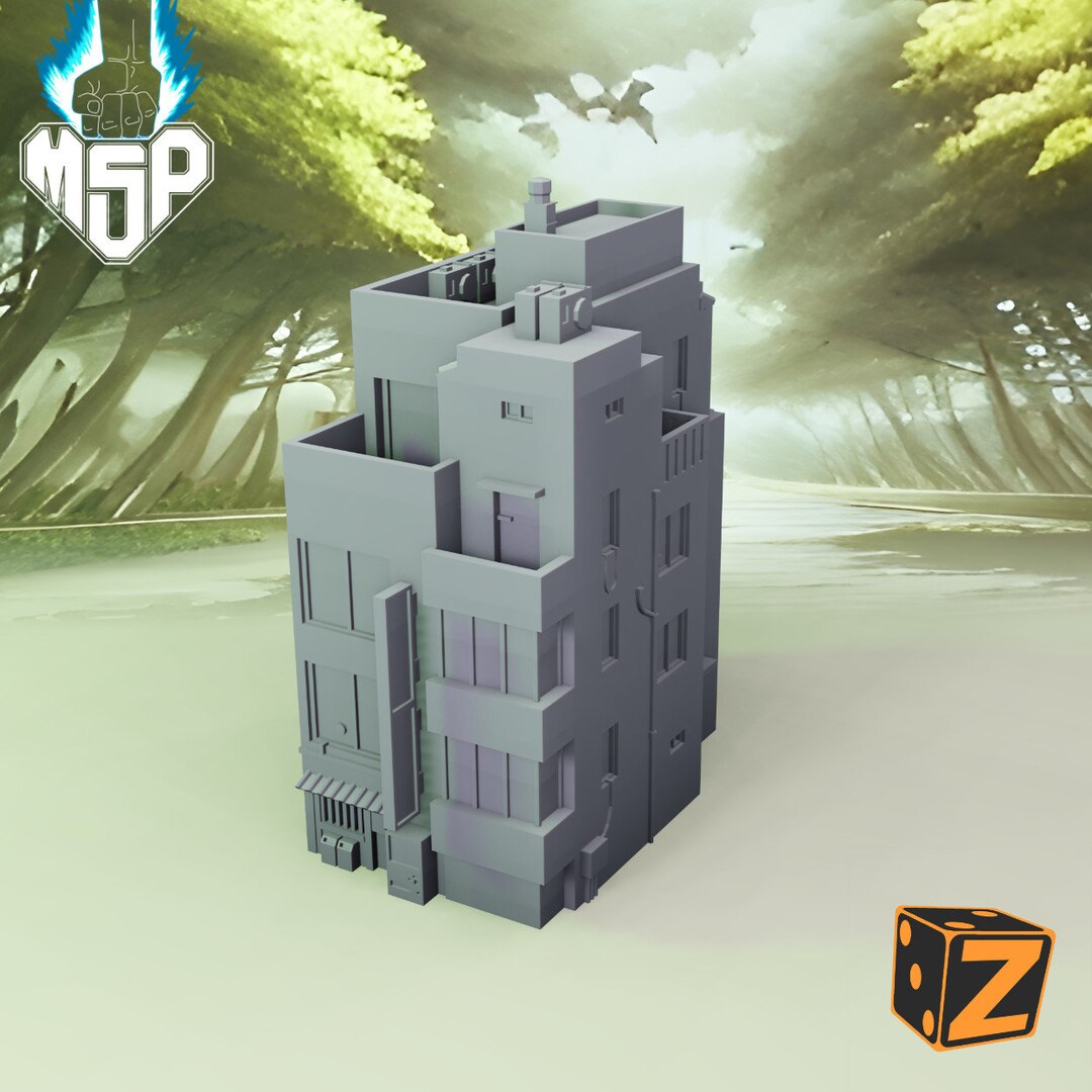 Multistory Building V4 Asian City Full Spectrum Dominance Resin 3D ...