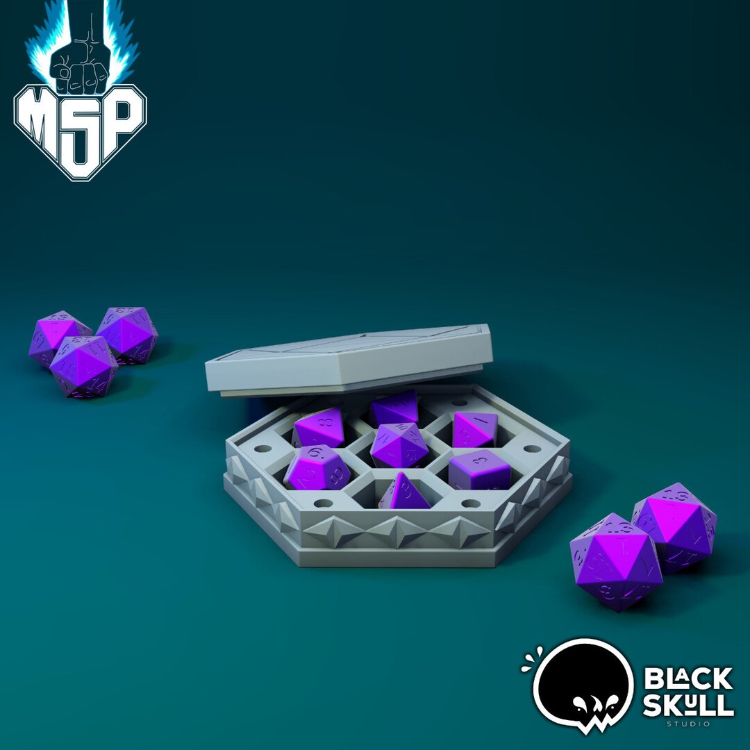Dice Case Diamond Hexagonal - Dice N Roll - Dice Tower - Dice Cup - 3D ...