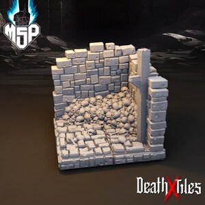 Dungeon Tile Corner With Skulls - Deathxtiles - 3D Printed Tabletop ...