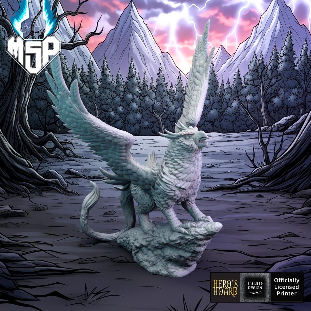 Griffon - Beasts and Baddies - EC3D - 3D Printed Tabletop Miniature ...
