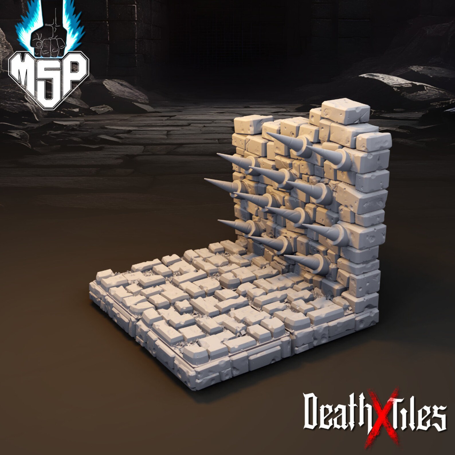 Dungeon Tile Wall Spike Trap - Deathxtiles - 3D Printed Tabletop ...