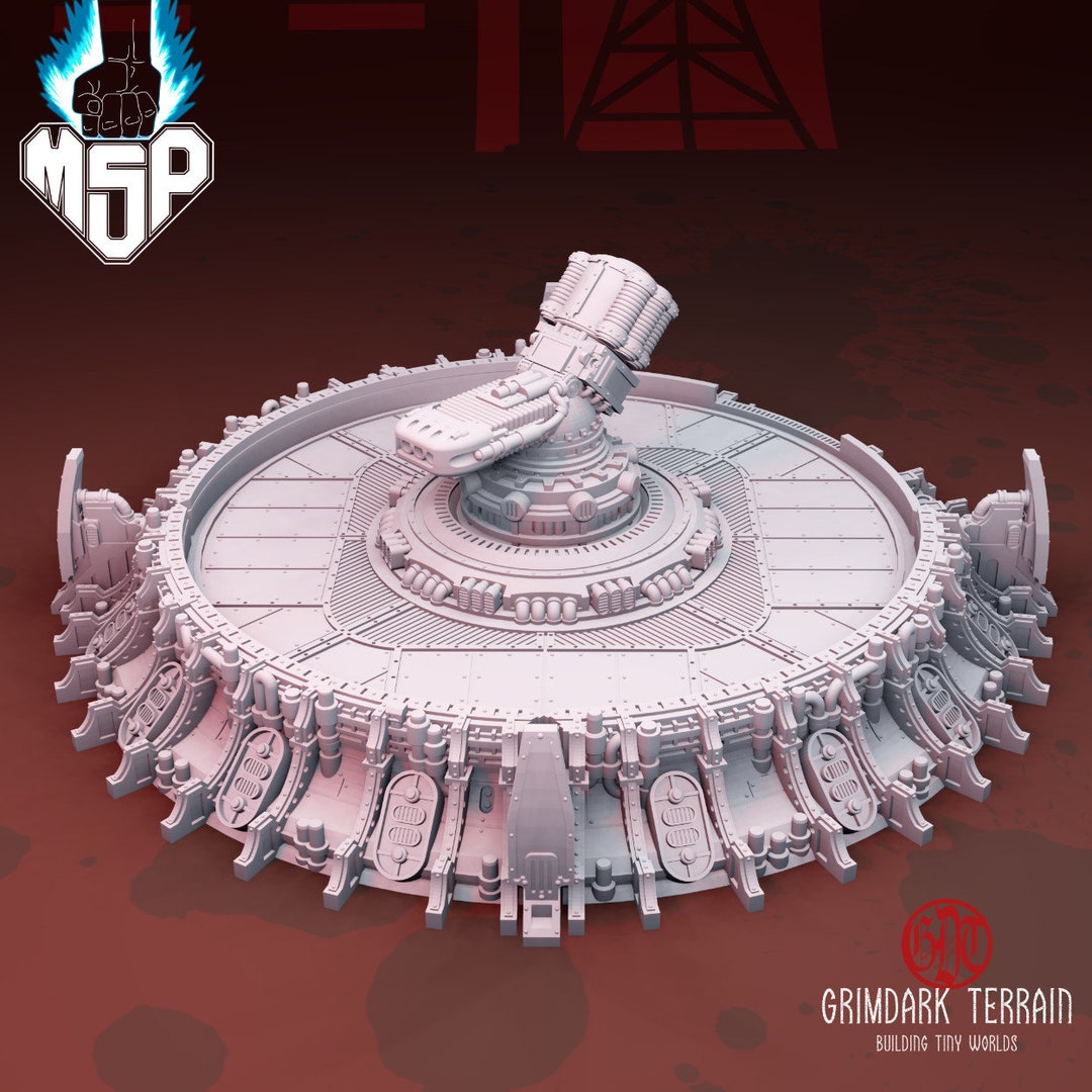 Olympus Mons Skitarii Fire Base Grimdark Terrain 3D Printed Miniature ...