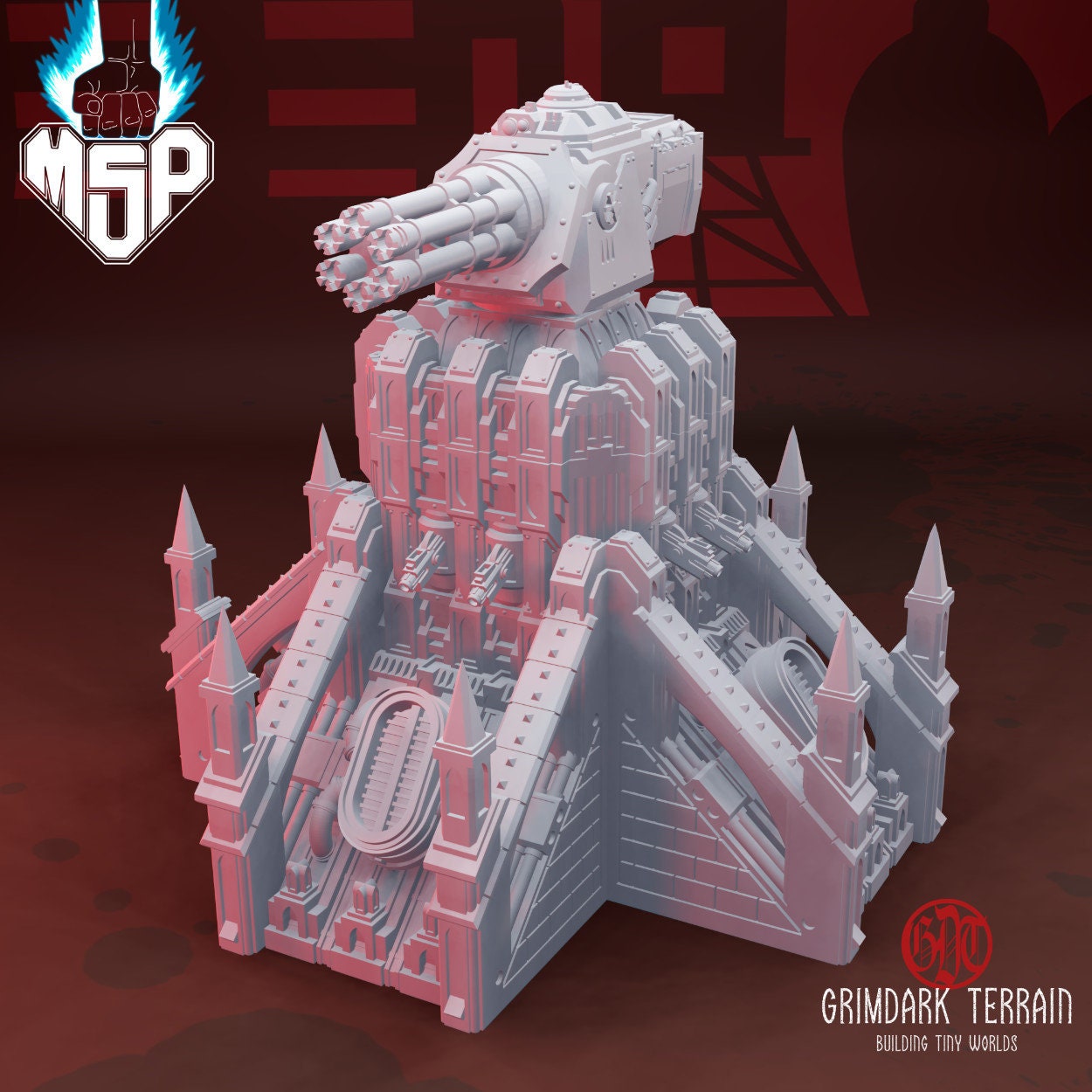 Imperial Walls Apocalypse Tower 1x2 V2 9 Turret Options Grimdark ...