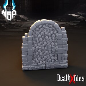 Dungeon Tile Door With Skulls - Deathxtiles - 3D Printed Tabletop ...