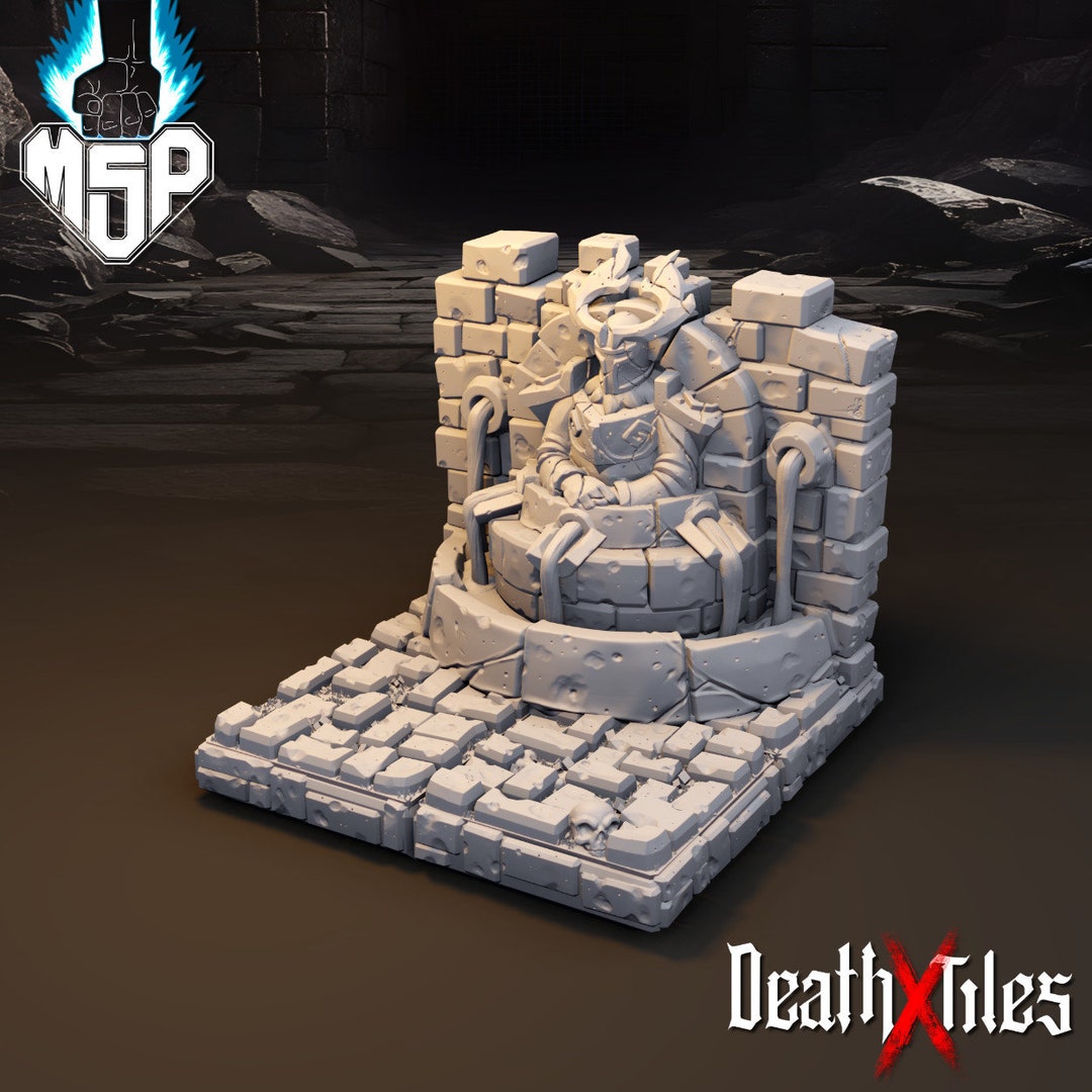 Dungeon Tile Wall With Fountain - Deathxtiles - 3D Printed Tabletop ...